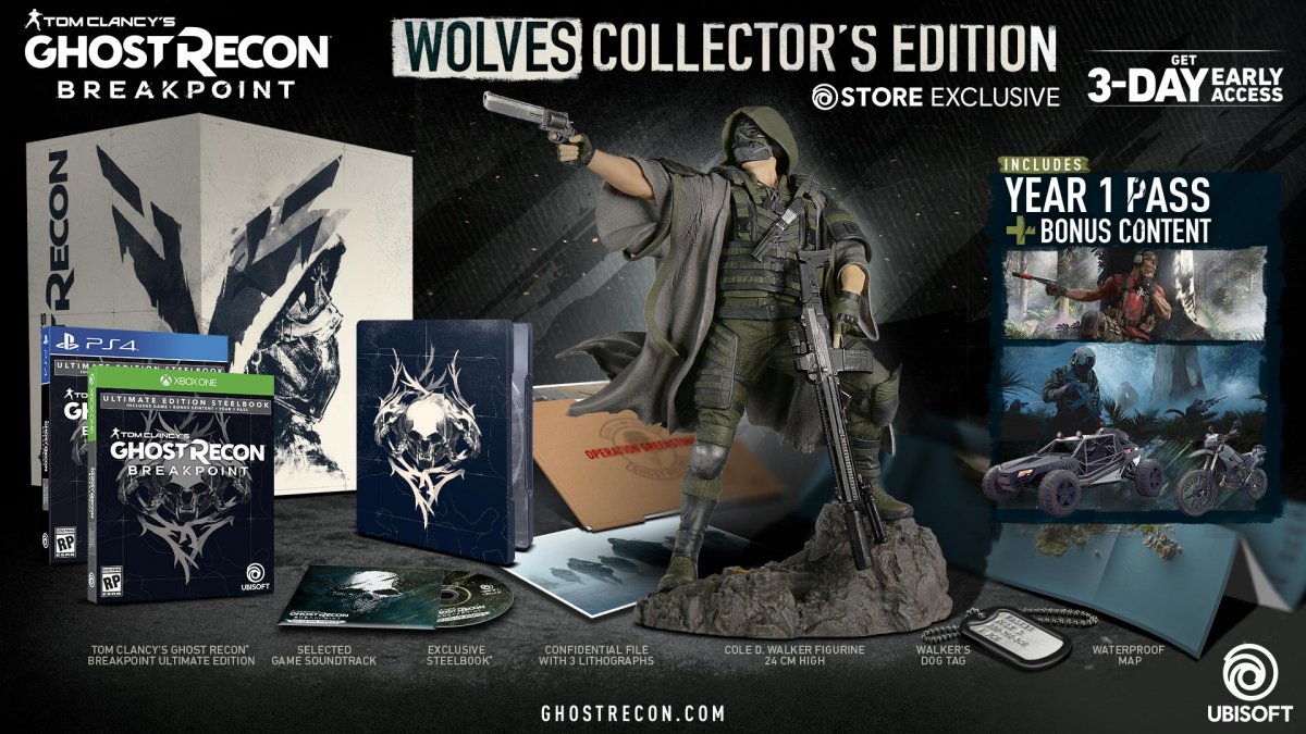 Ghost Recon Breakpoint, Wolves Collector's Edition: unboxing in video ...