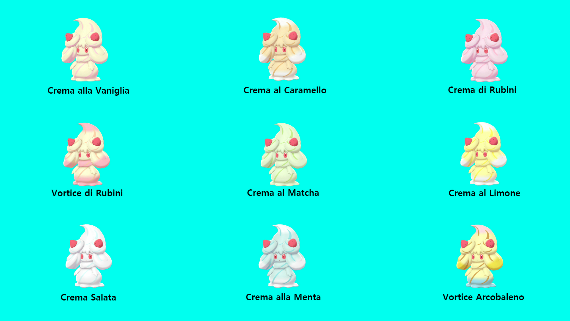 Pokémon Spada e Scudo: come evolvere Milcery in tutte le forme di ...