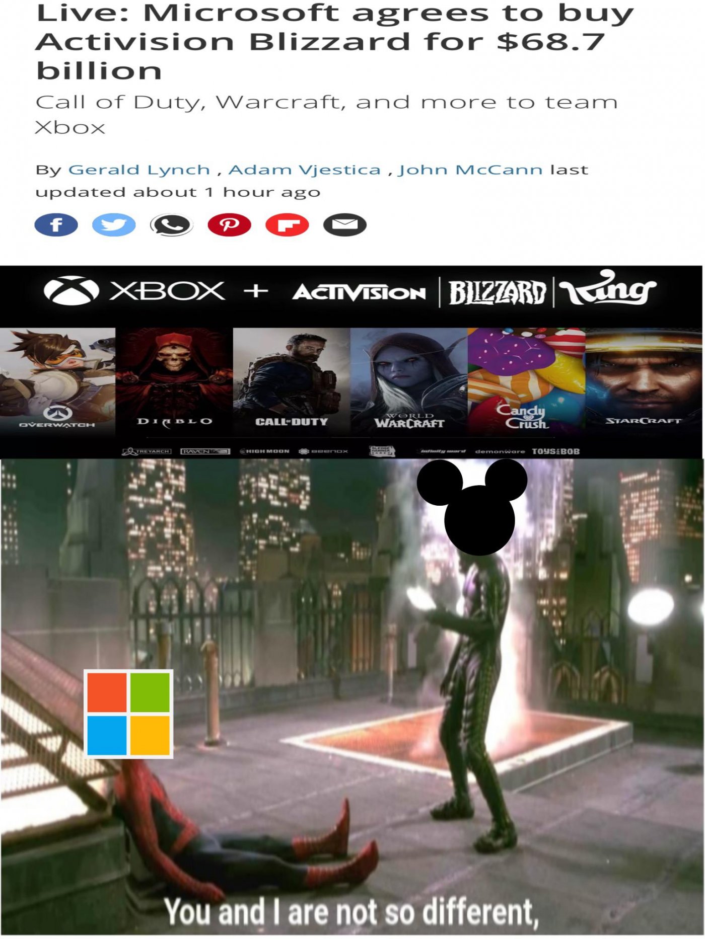 Microsoft e Activision: i meme più divertenti dei social sull ...