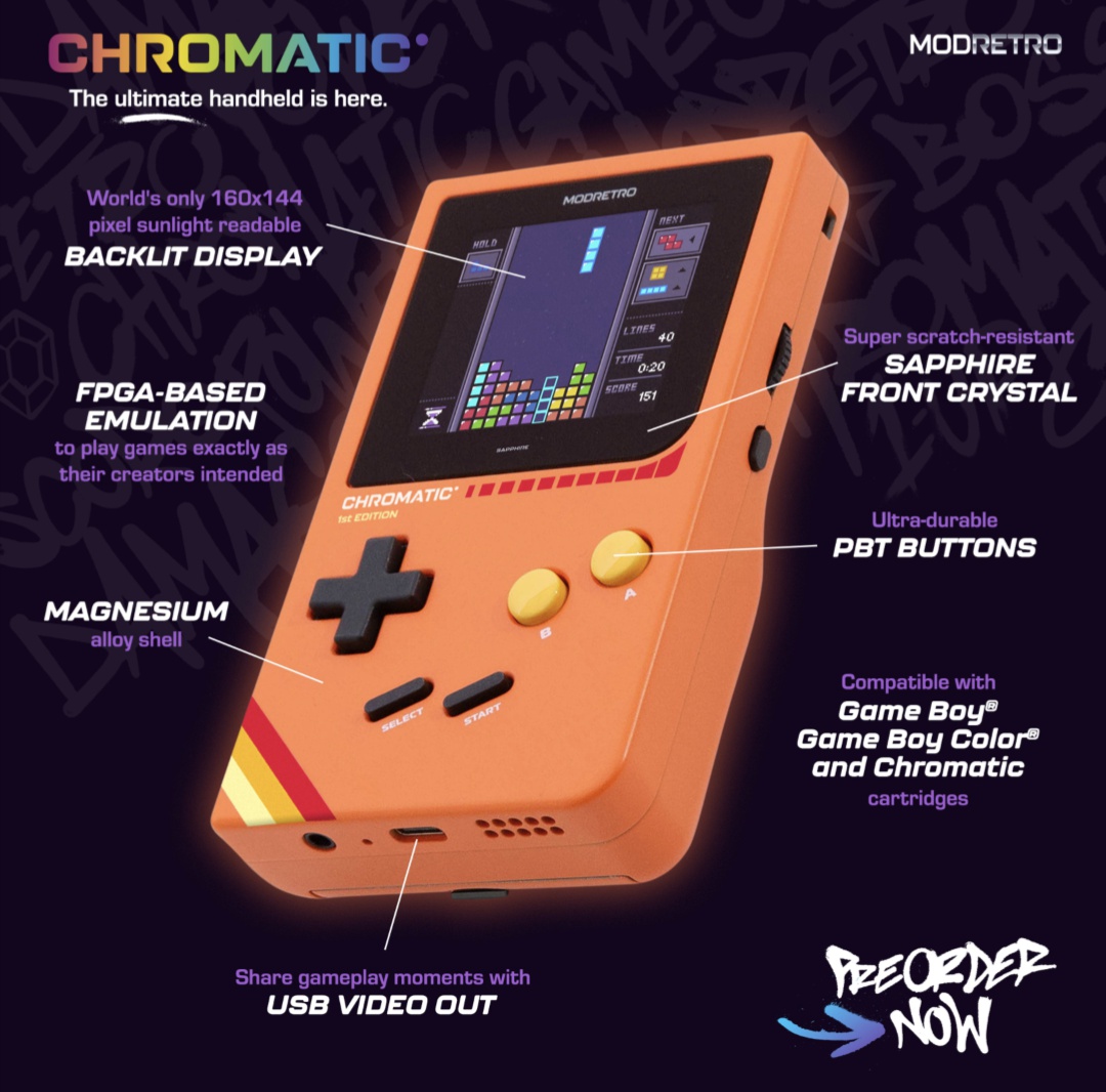 Arriva Chromatic, il Game Boy definitivo dall'ideatore di Oculus Rift ...