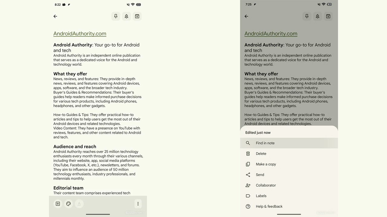Google Keep sta per aggiungere la ricerca all'interno delle note che ...
