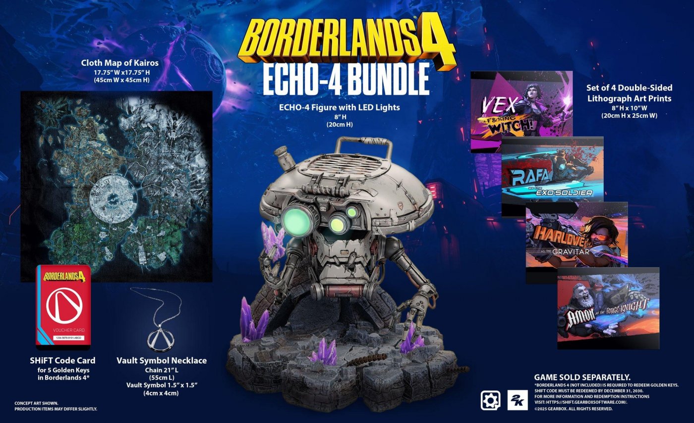 Borderlands 4 ECHO-4 Bundle è ora in prenotazione esclusiva presso ...
