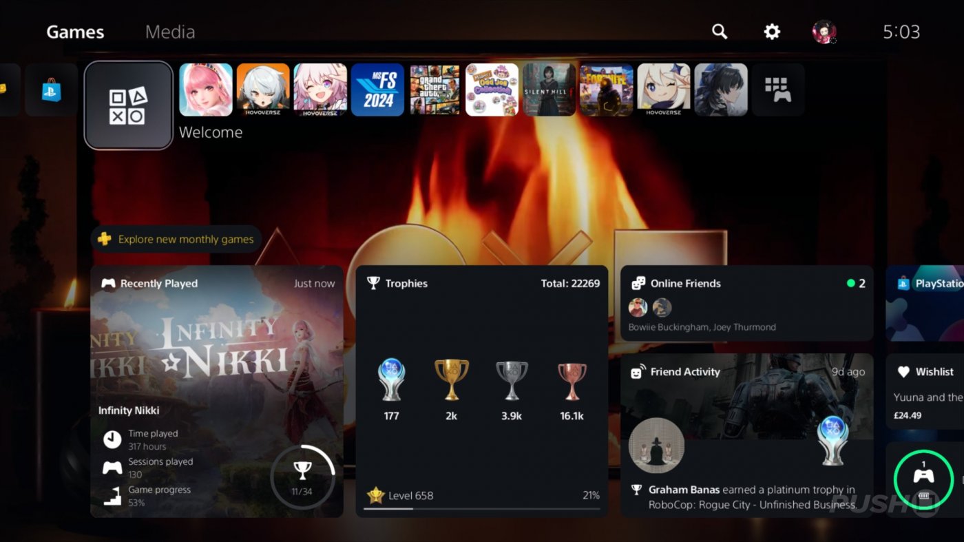 PS5 riceve un rilassante sfondo animato con audio ASMR per il Welcome ...