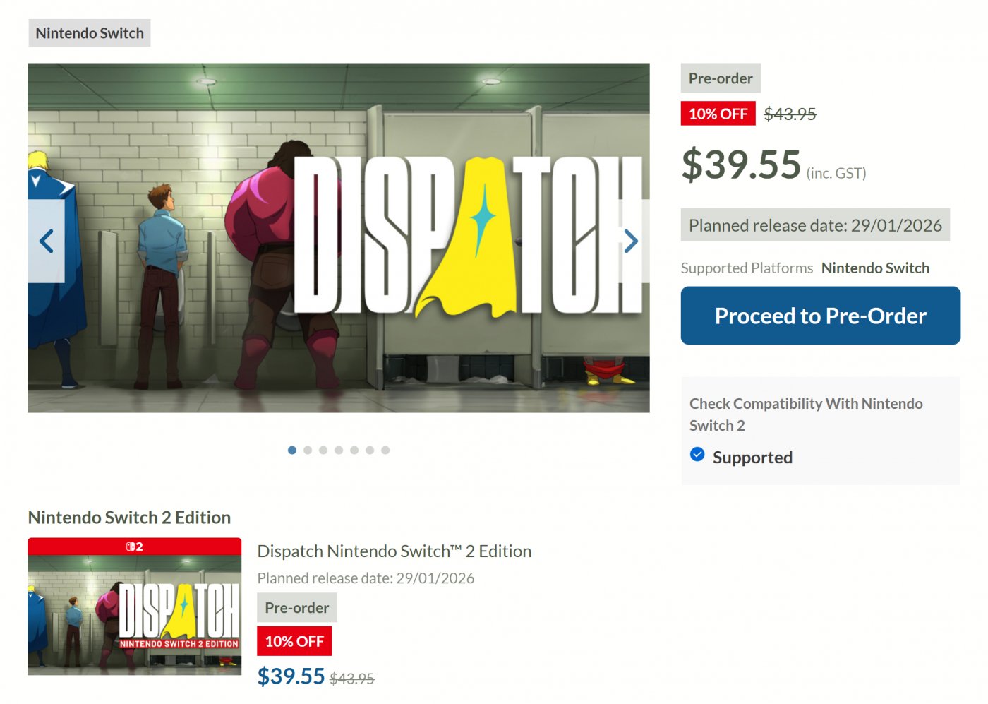 Dispatch ha una data di uscita su Nintendo Switch 1 e 2, rivela l'eShop australiano - Multiplayer.it