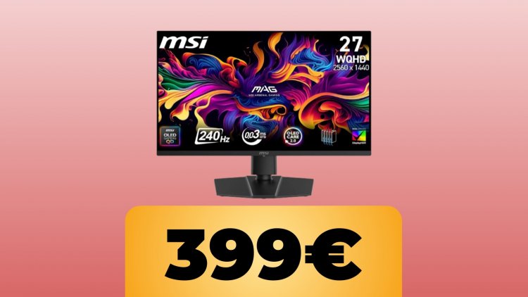 Il monitor MSI MAG QD-OLED da 26,5" e 240 Hz è su Amazon al minimo ...